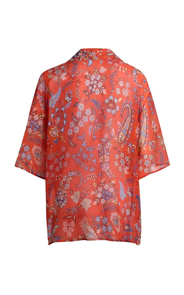 Etro Printed Silk-blend Shirt