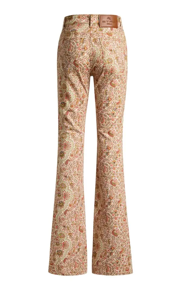 Etro Printed Stretch-denim Bootcut Jeans