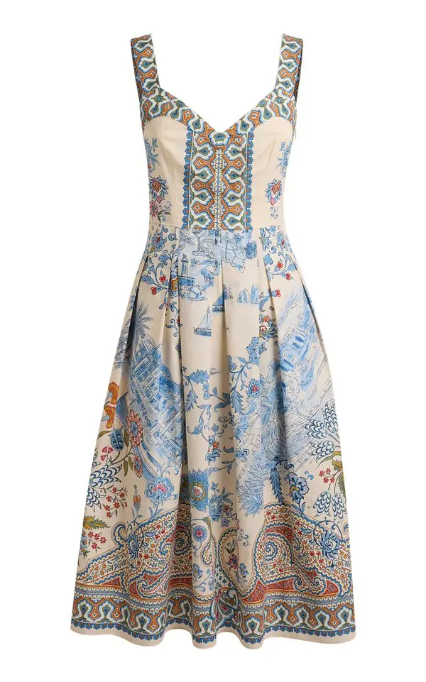 Etro Sleeveless Cotton Midi Dress