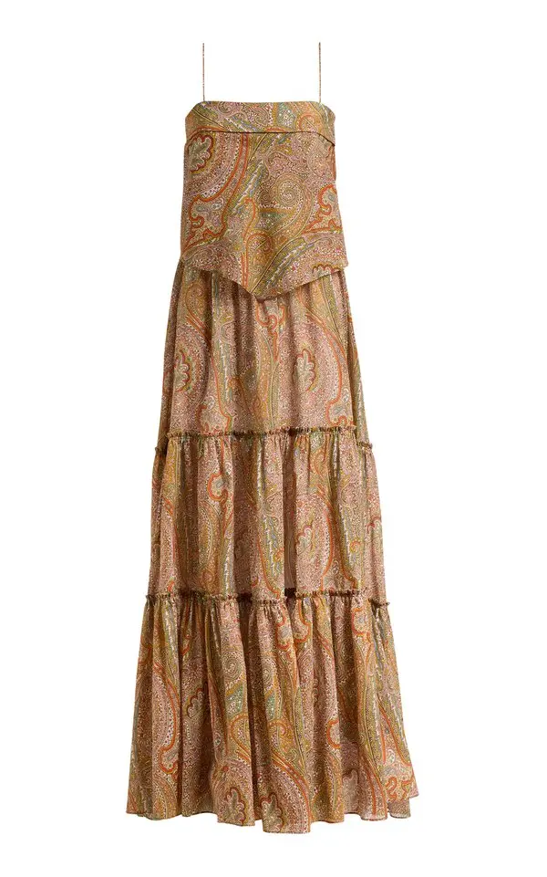 Etro Gathered Cotton Maxi Dress