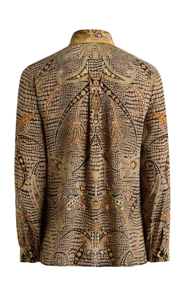 Etro Printed Silk Mini Shirt