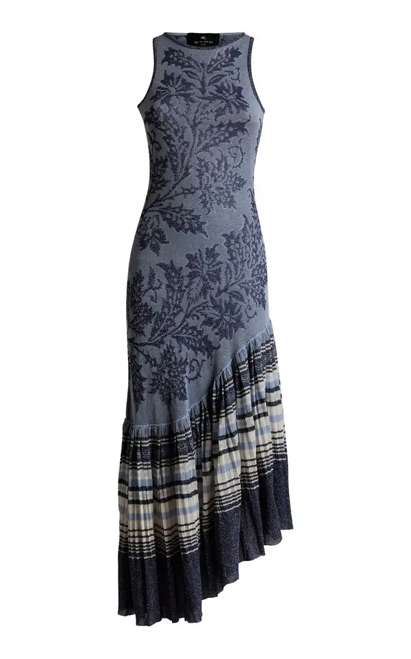 Etro Asymmetric Knit Midi Dress