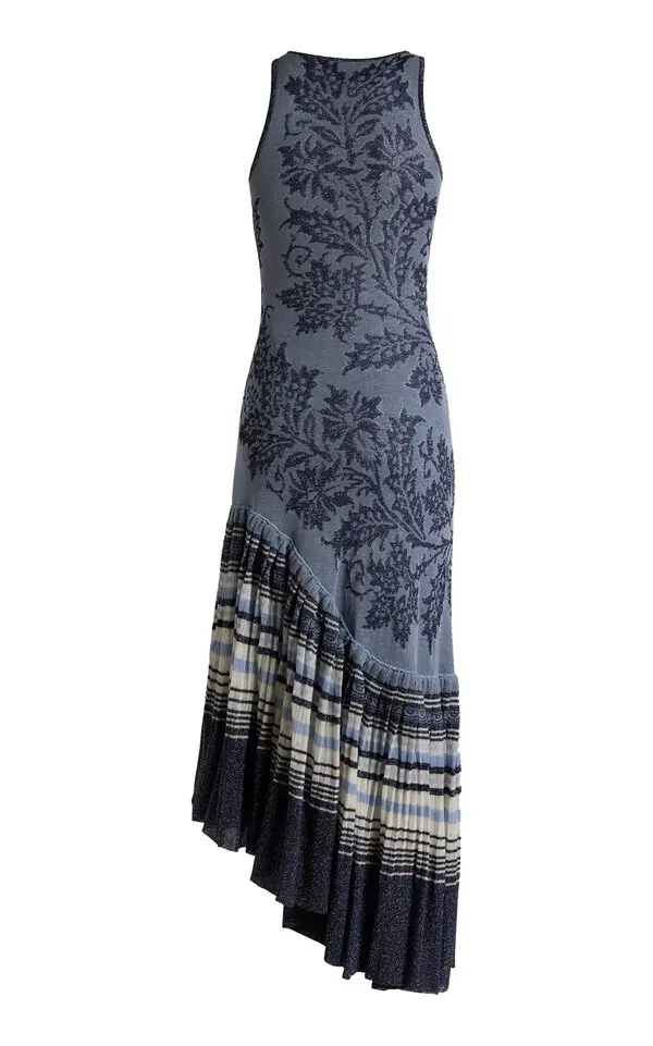 Etro Asymmetric Knit Midi Dress