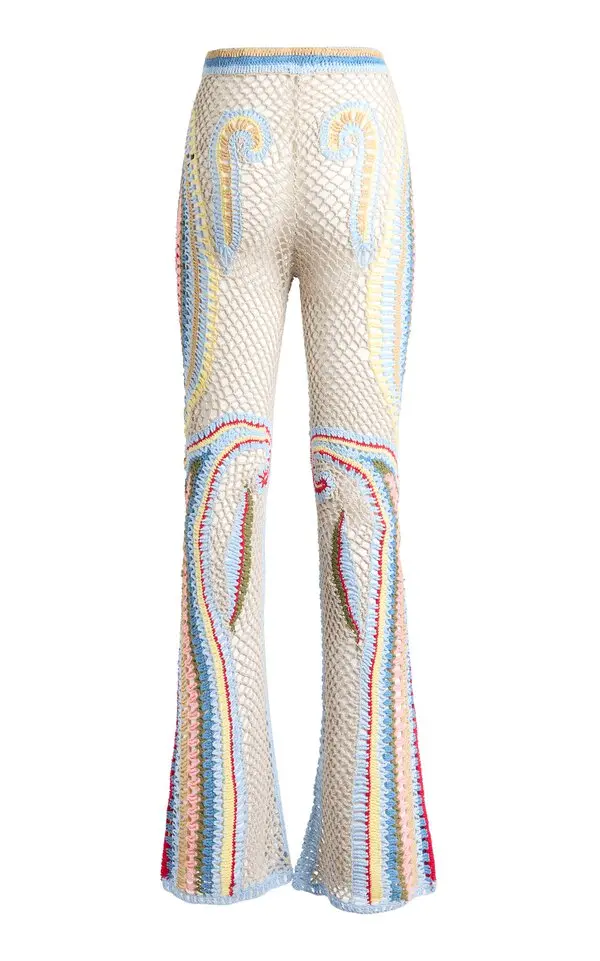 Etro Patterned Cotton Flared Pants