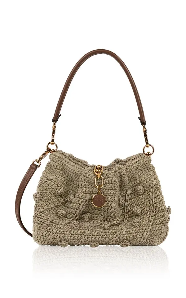 Etro Vela Piccola Crochet Shoulder Bag