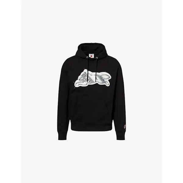 ICECREAM Iced Out Logo-print Cotton Hoody - Black