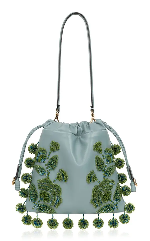 Etro Small Leather Kalispera Shoulder Bag - Blue