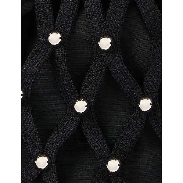 Sandro Diamante-embellished Drawstring Crochet Bag