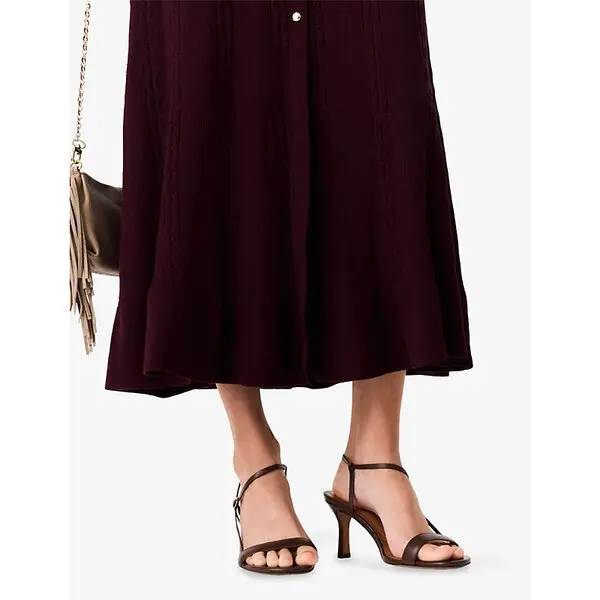 Maje Strappy Leather Heeled Sandals