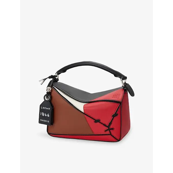 Loewe Small Lion Intarsio Puzzle Leather Handbag