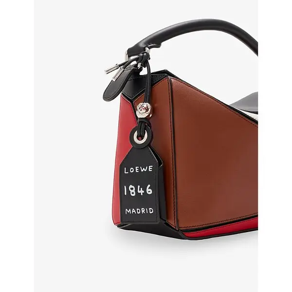 Loewe Small Lion Intarsio Puzzle Leather Handbag
