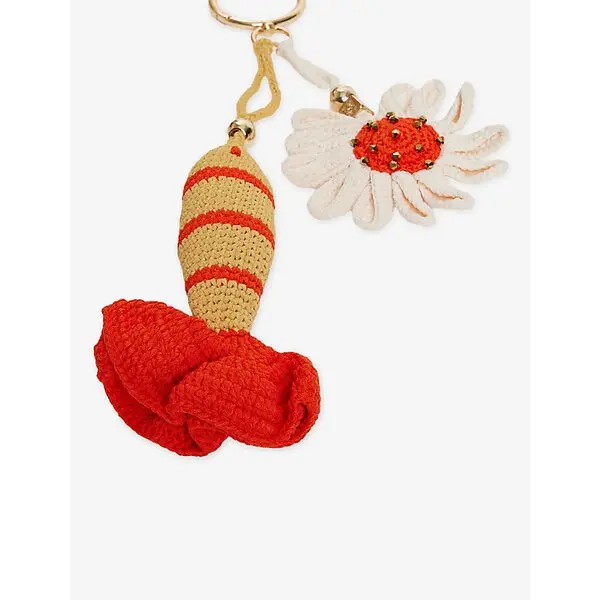 Sandro Crochet Fish And Flower Charm
