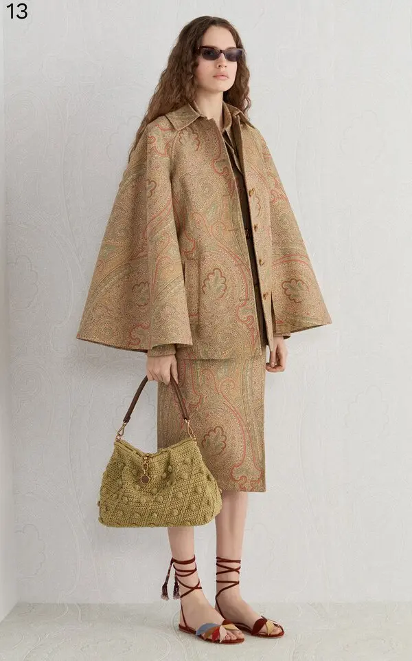 Etro Patterned Cotton-blend Trench Coat