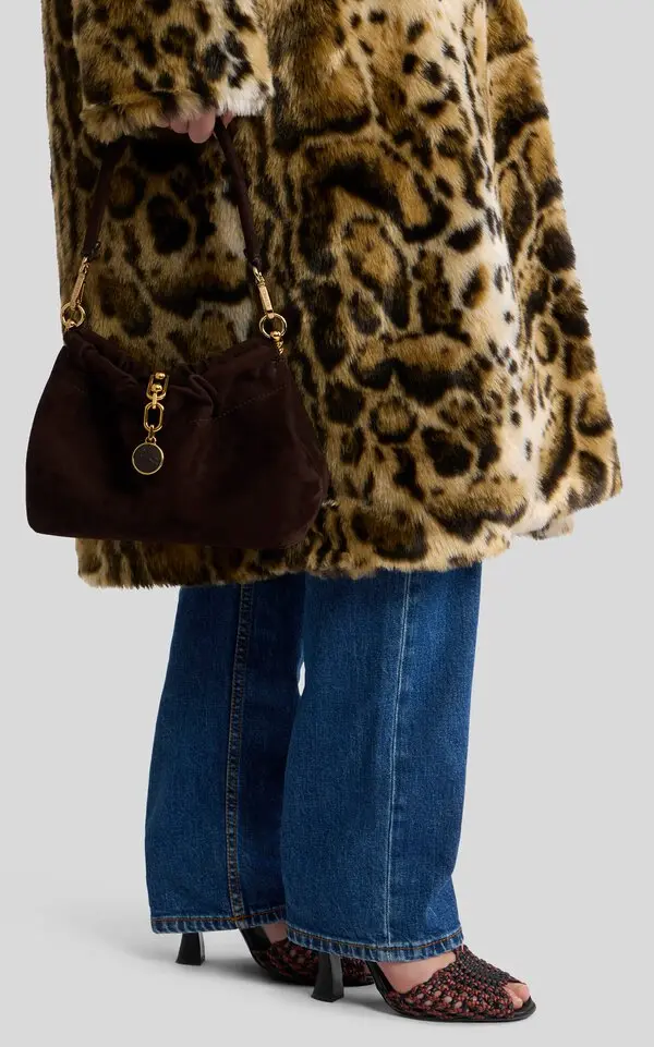 Etro Small Vela Blossom Suede Shoulder Bag