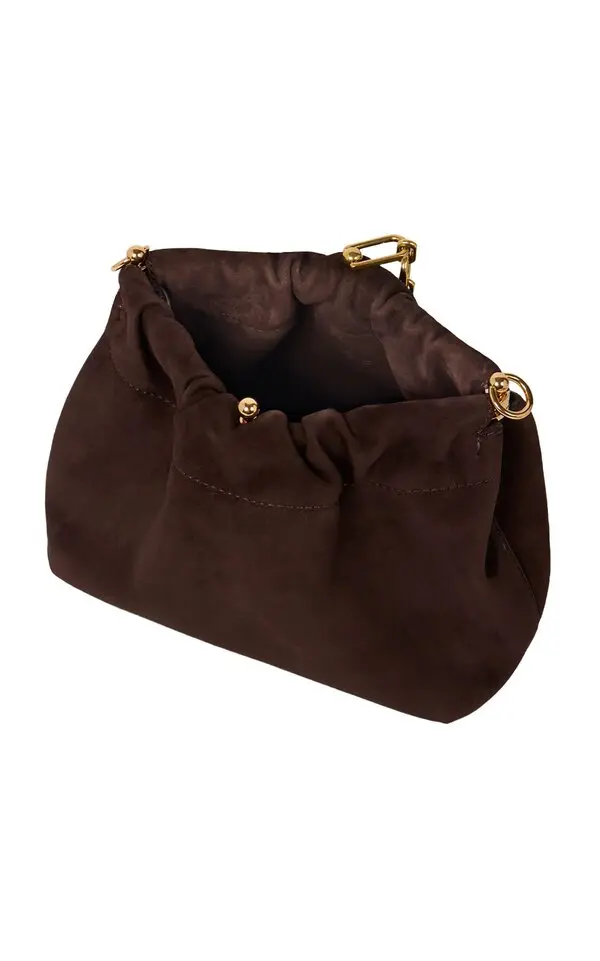 Etro Small Vela Blossom Suede Shoulder Bag