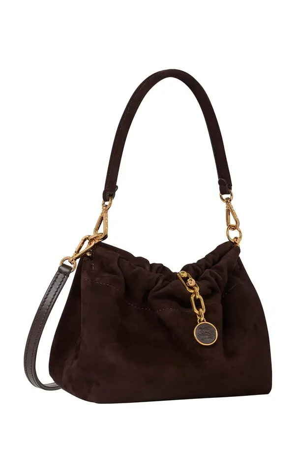 Etro Small Vela Blossom Suede Shoulder Bag
