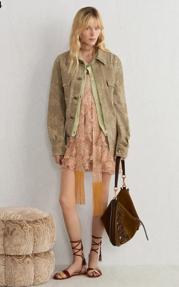 Etro Printed Cotton-denim Shirt
