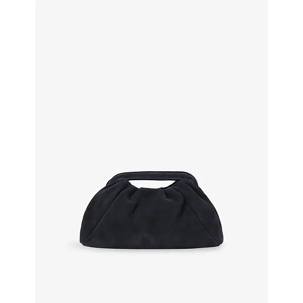 REISS June Suede Clutch Bag