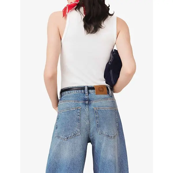 Maje Balloon-leg High-rise Denim Jeans