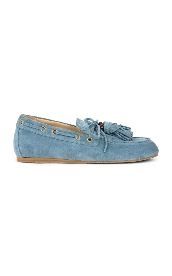 Etro Suede Fondo Boat Shoes - Multi