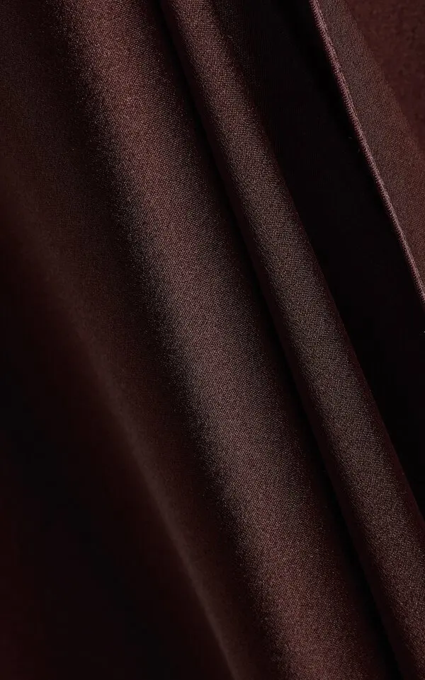 Brandon Maxwell Wynn Draped Stretch-silk Charmeuse Maxi Dress - Brown