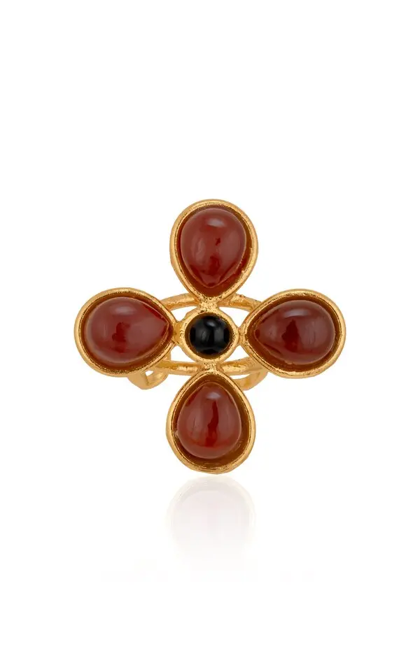 Sylvia Toledano Gold Plated Pansy Ring - Multi