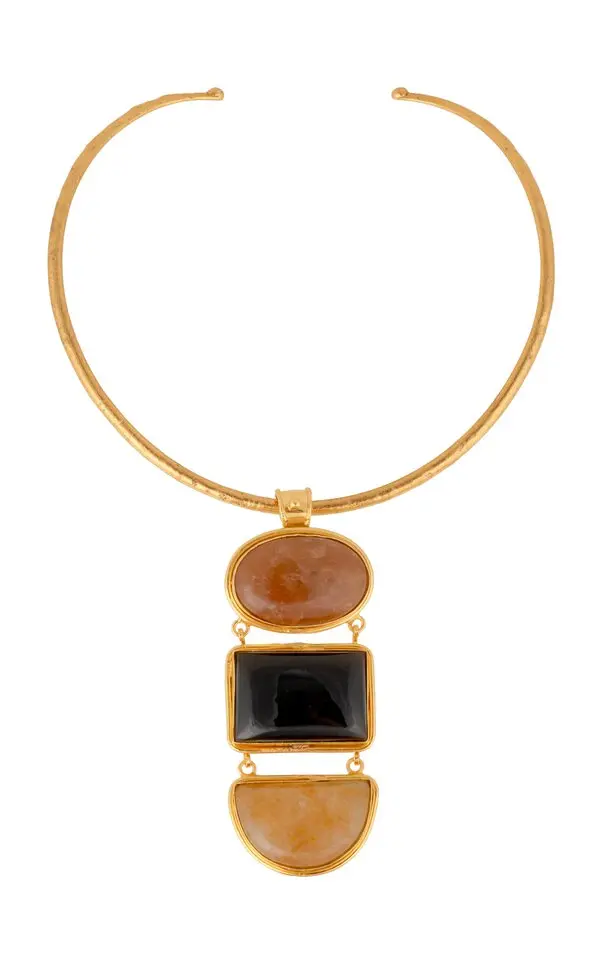 Sylvia Toledano Gold Plated Torque3 Necklace