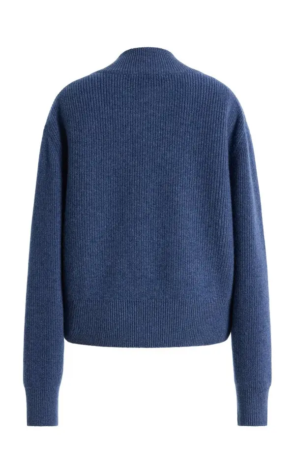 Brandon Maxwell Maris V-neck Cashmere Sweater - Blue