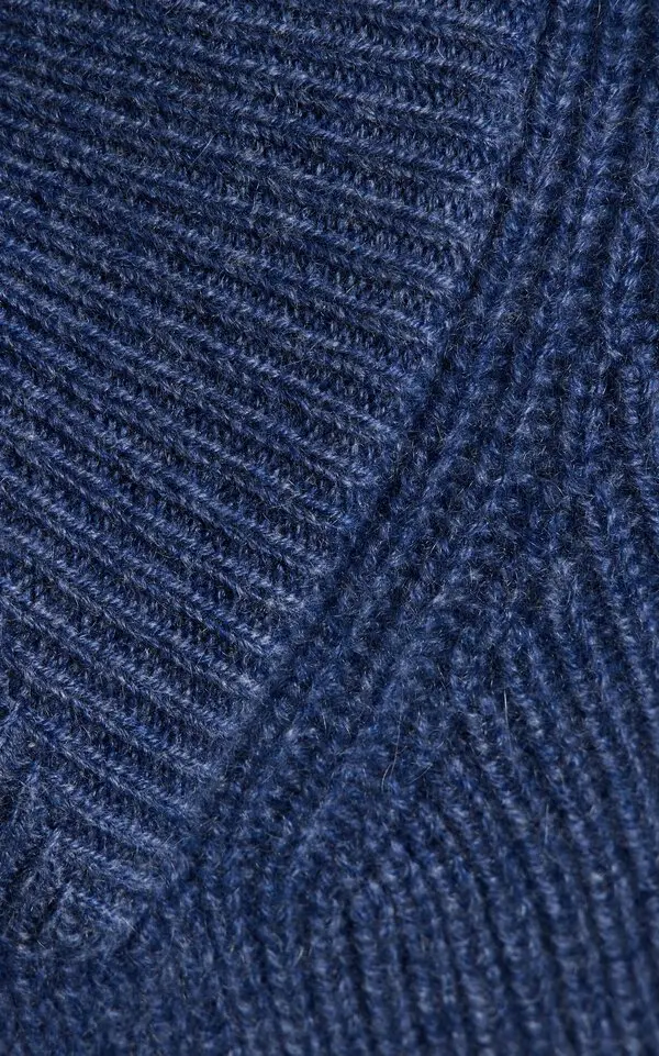 Brandon Maxwell Maris V-neck Cashmere Sweater - Blue