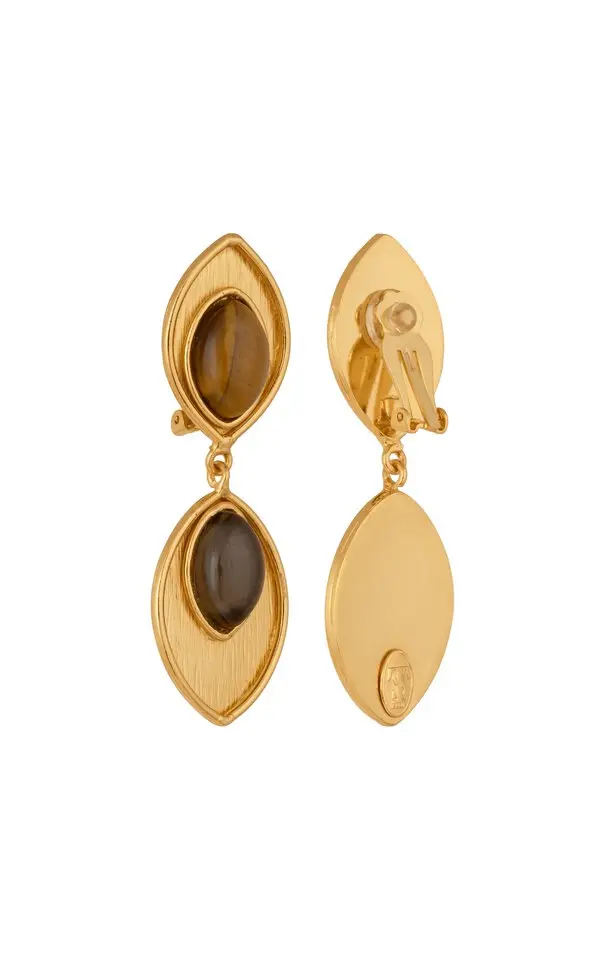 Sylvia Toledano Gold Plated Marquise Earrings