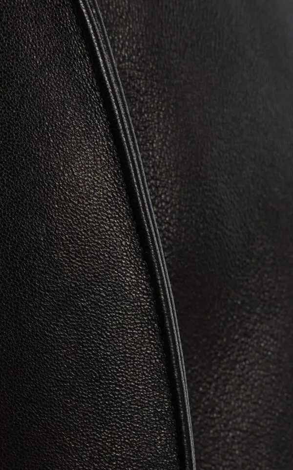 Brandon Maxwell Murphy Lamb Leather Pencil Skirt