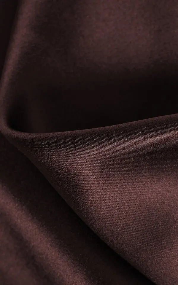 Brandon Maxwell Axel Asymmetrical Draped Silk Stretch Charmeuse Top - Brown
