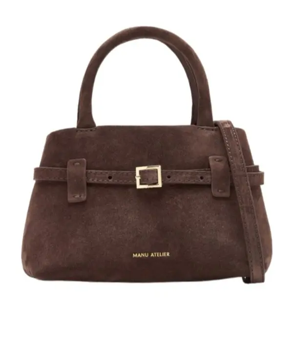 Manu Atelier Leather Tote Bag - Brown