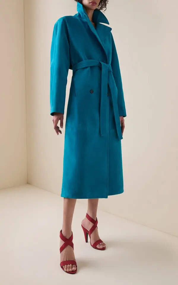 Alaïa Suede Trench Coat