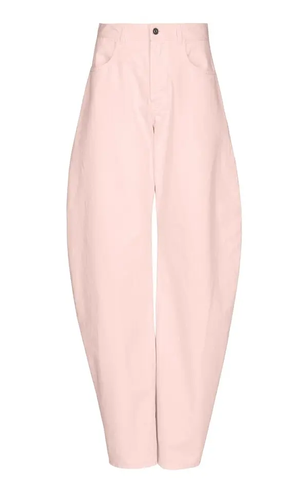 Alaïa Round Barrel-leg Jeans - Pink