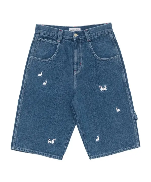 CARNE BOLLENTE Denim Shorts With Belt Loops - Blue