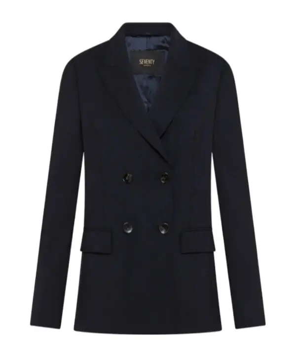 Seventy Double-breasted Jacket In Stretch Cool Wool