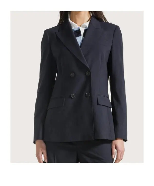Seventy Double-breasted Jacket In Stretch Cool Wool