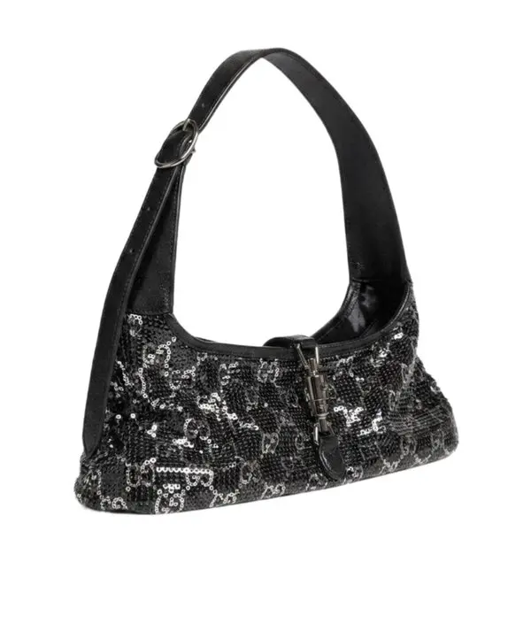 Gucci Jackie Slim Evening Bag - Black/silver