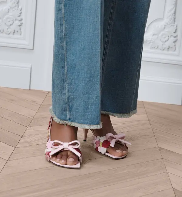 Dior Bow Heeled Slingback Sandal