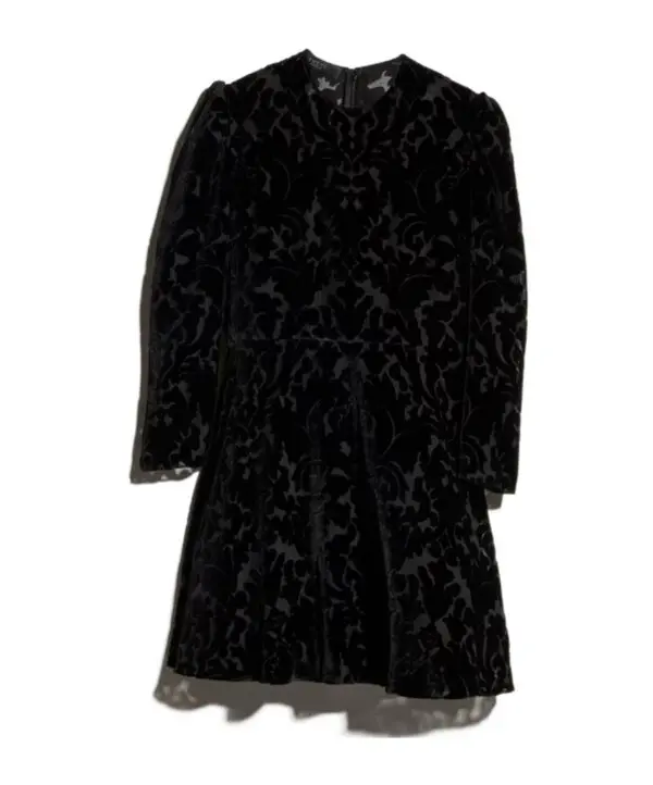 Gucci Devoré-pattern Mini Dress With Puff Sleeves