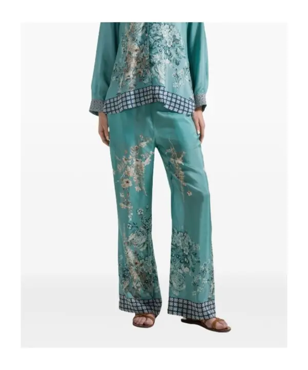 Seventy Floral Print Wide-leg Trousers