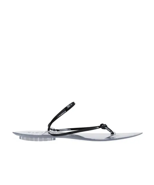 Alaïa Patent Leather Thong Flip-flops - Black