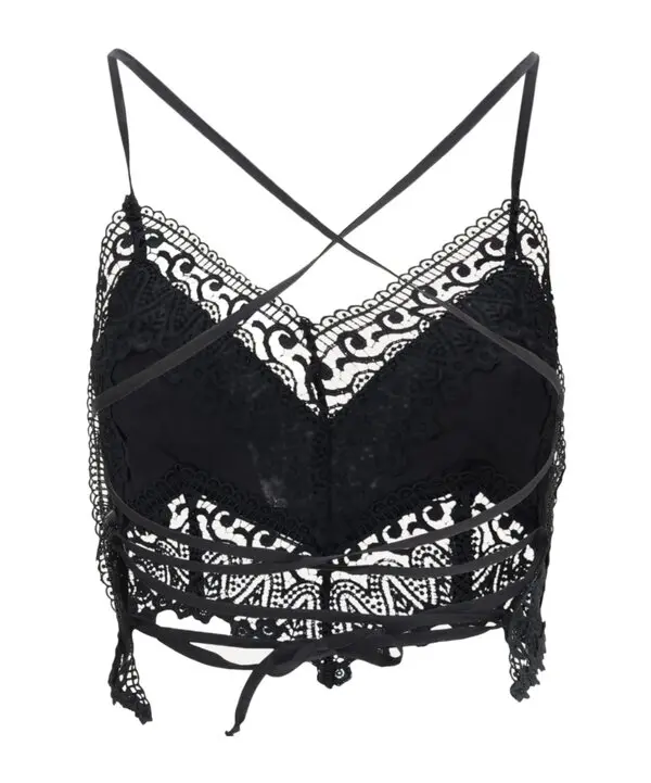 Charo Ruiz Ibiza Blanca Lace-trim Cropped Top