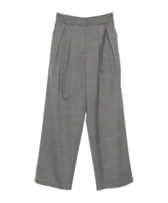 THE FRANKIE SHOP Pleated Straight Trousers - Grey