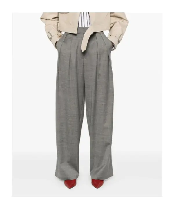 THE FRANKIE SHOP Pleated Straight Trousers