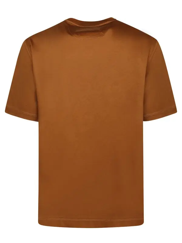 Zegna Short Sleeve Crewneck T-shirt - Brown