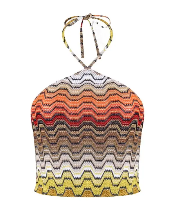 Missoni Top In Viscose Lamé With Halterneck