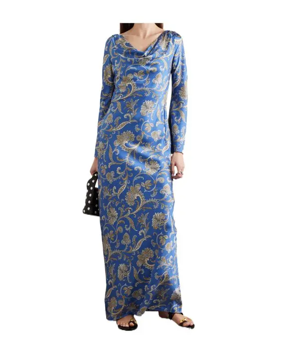 Veronica Beard Ember Draped Paisley-print Dress