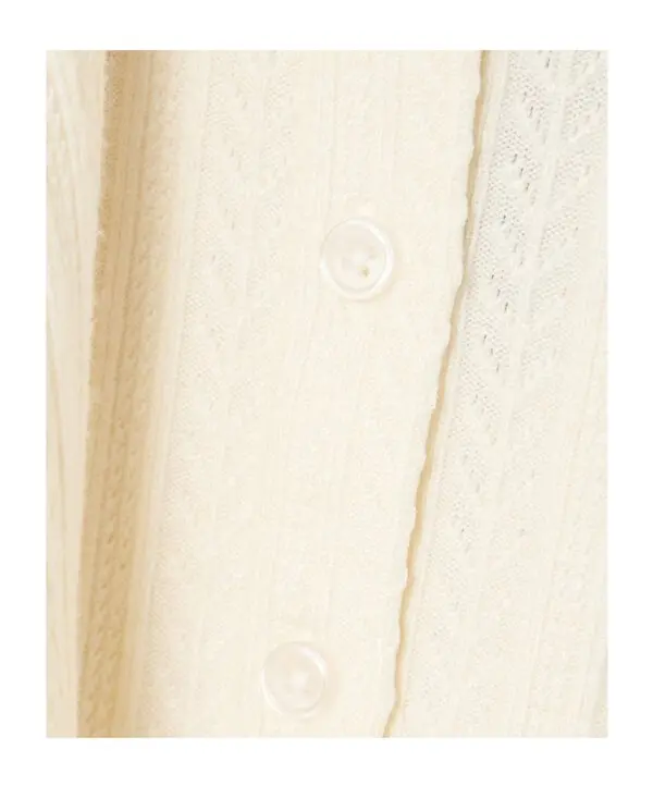 Veronica Beard Lira Pointelle-knit Cardigan